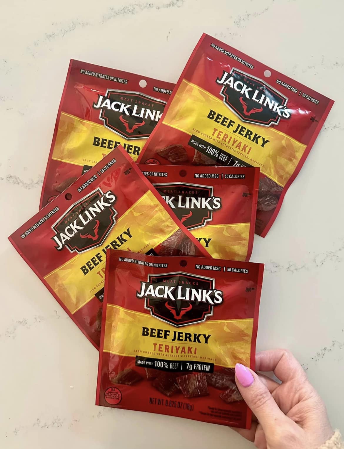 💨🌵🥩Jack Link's Beef Jerky, Original, Multipack Bags - Flavorful Meat Snack for Lunches, Ready to ...