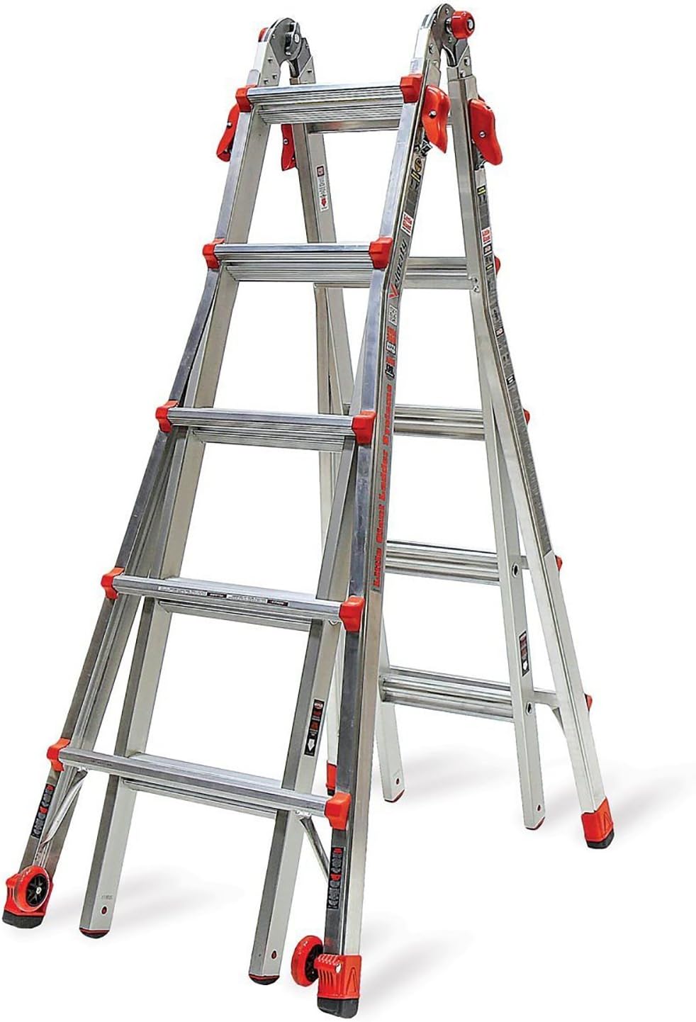 Little Giant Aluminum Type 1A Multi-Position Ladder Ladder with Wheels ...