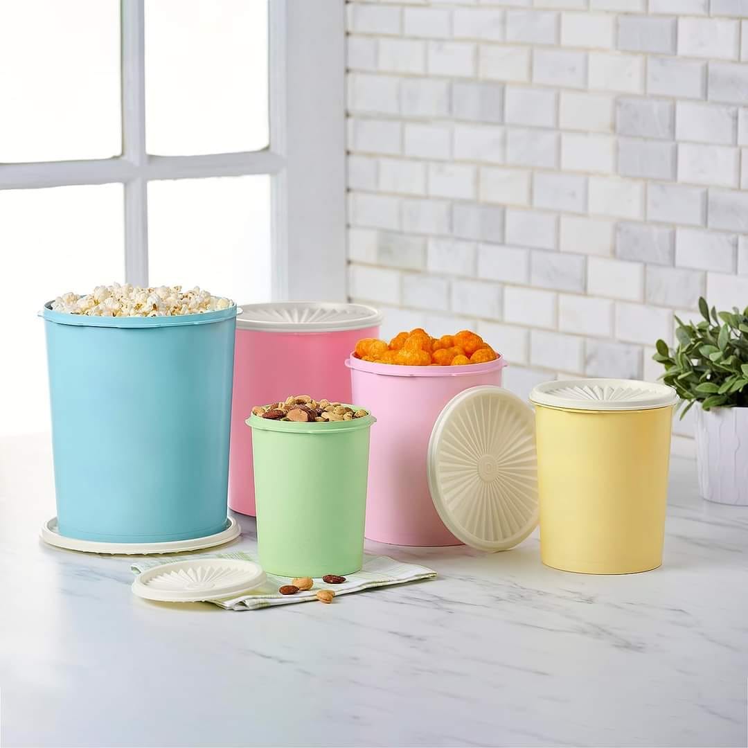 Tupperware Heritage Collection 10 Piece Nested Canister Set in Vintage ...