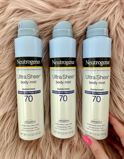 Neutrogena Ultra Sheer Body Mist Sunscreen Spray with Broad Spectrum ...