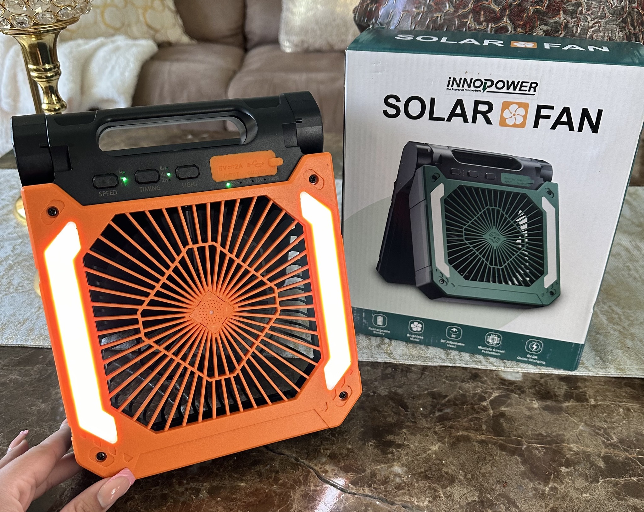 The Innopower Rechargeable Solar Powered Portable Fan! - Home of The ...