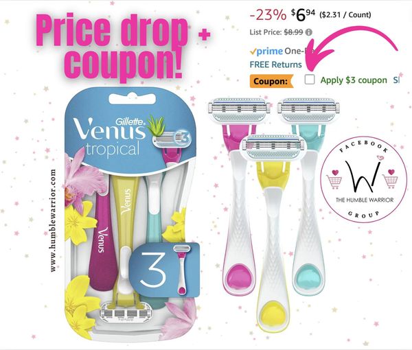 Gillette Venus Tropical Disposable Razors - Home of The Humble Warrior