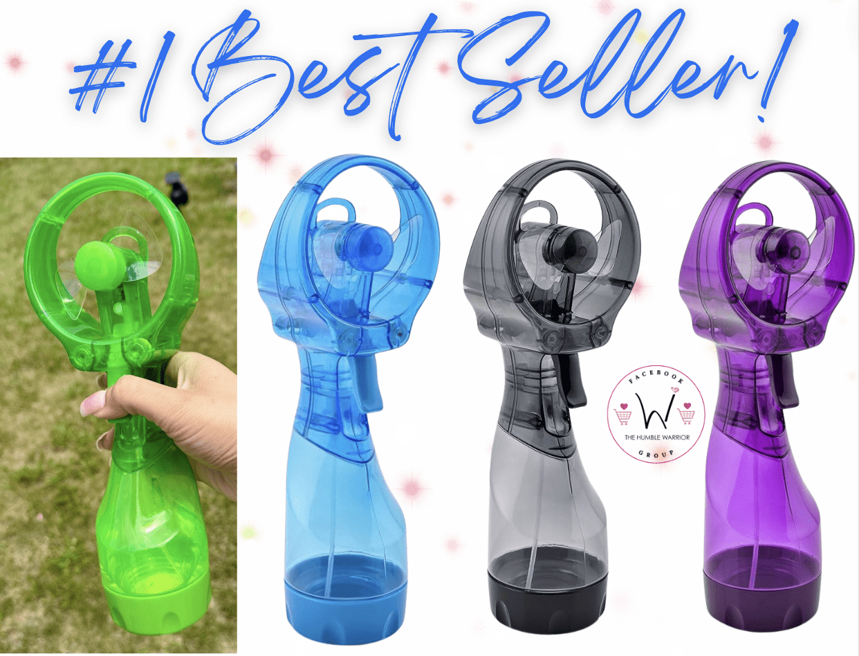 The O2COOL Deluxe is a Handheld Battery Powered Water Misting Fan ...