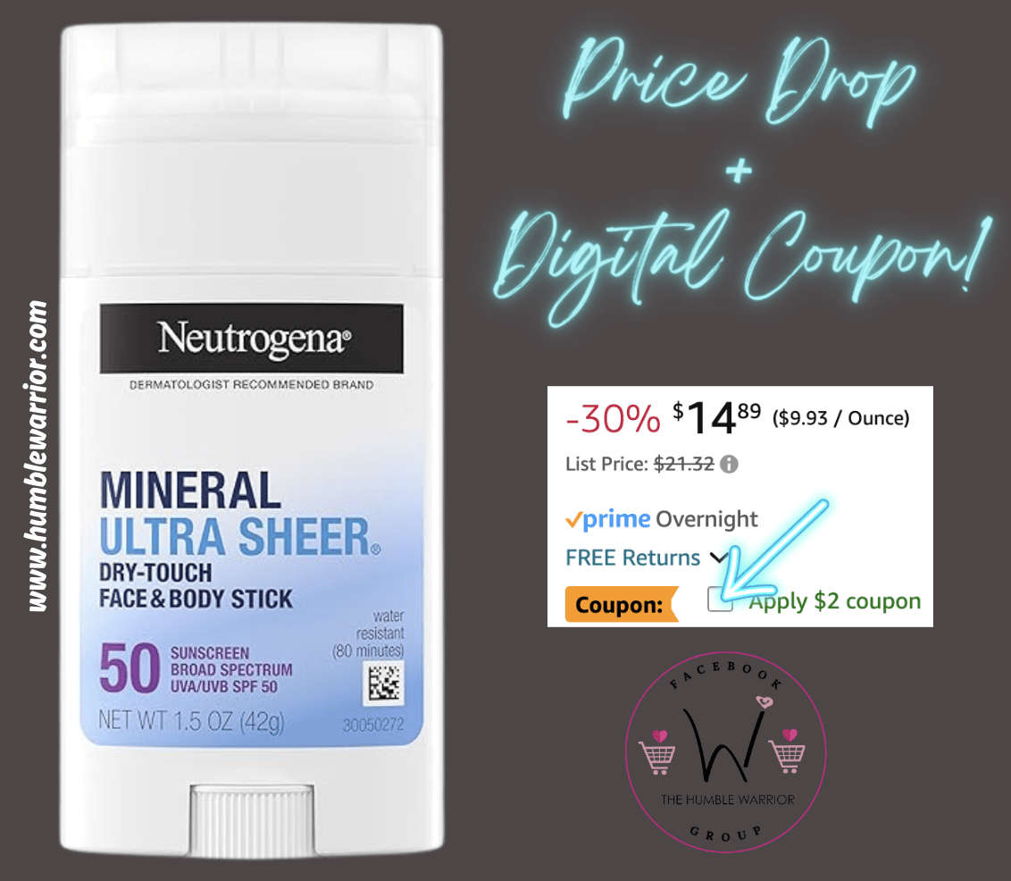 Neutrogena Ultra Sheer Dry Touch SPF 50 Mineral Sunscreen Stick! - Home ...