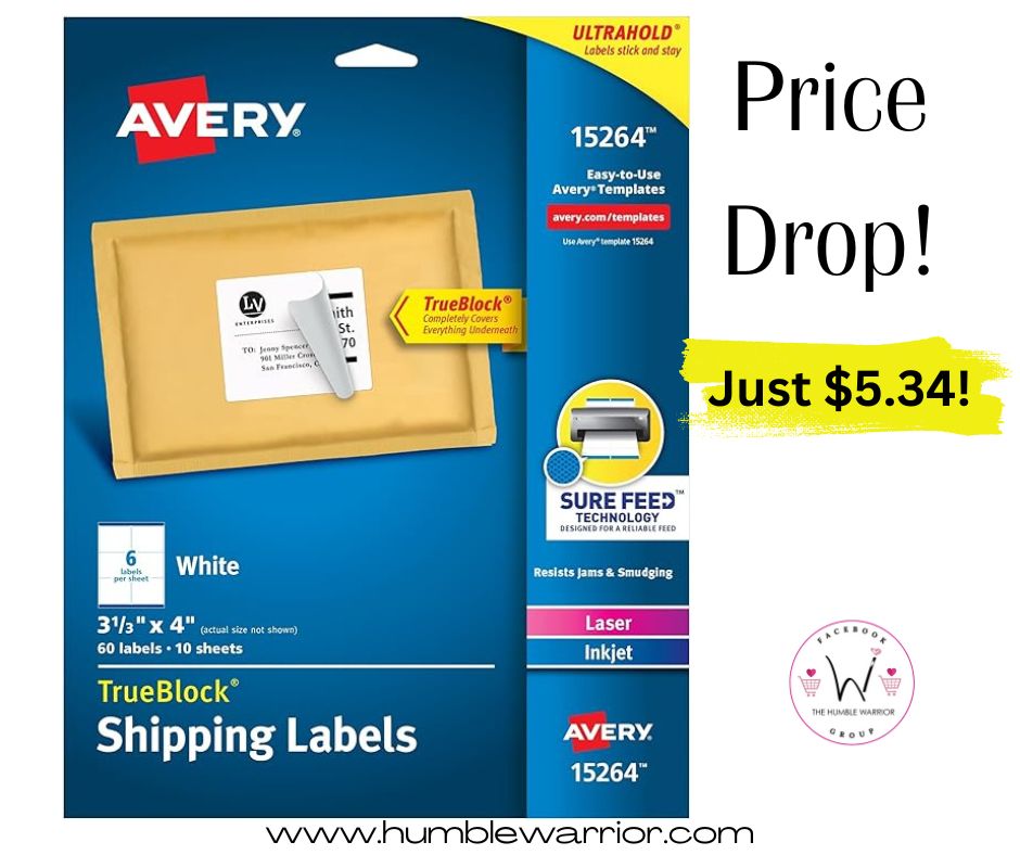 Avery Printable Shipping Labels - Home of The Humble Warrior