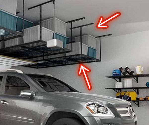 FLEXIMOUNTS 4x8 Overhead Garage Storage Rack - Home of The Humble Warrior