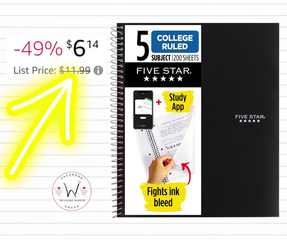 Five Star 5 Subject Notebook - Home of The Humble Warrior