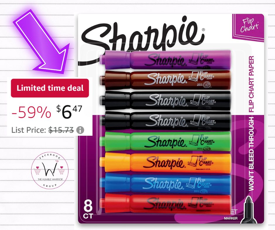 8 pack of SHARPIE Flip Chart Markers - Home of The Humble Warrior