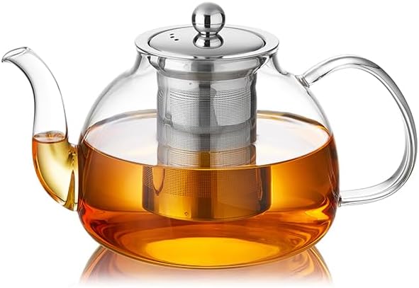 40 oz. Glass Teapot with Infuser - Home of The Humble Warrior