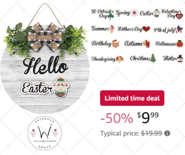 RoseCraft Interchangeable Wooden Seasonal Hello Sign - Home of The ...