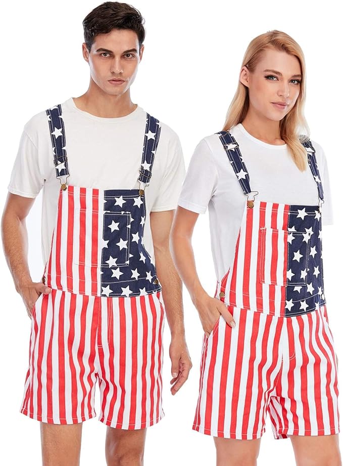 unisex American flag overalls - Home of The Humble Warrior