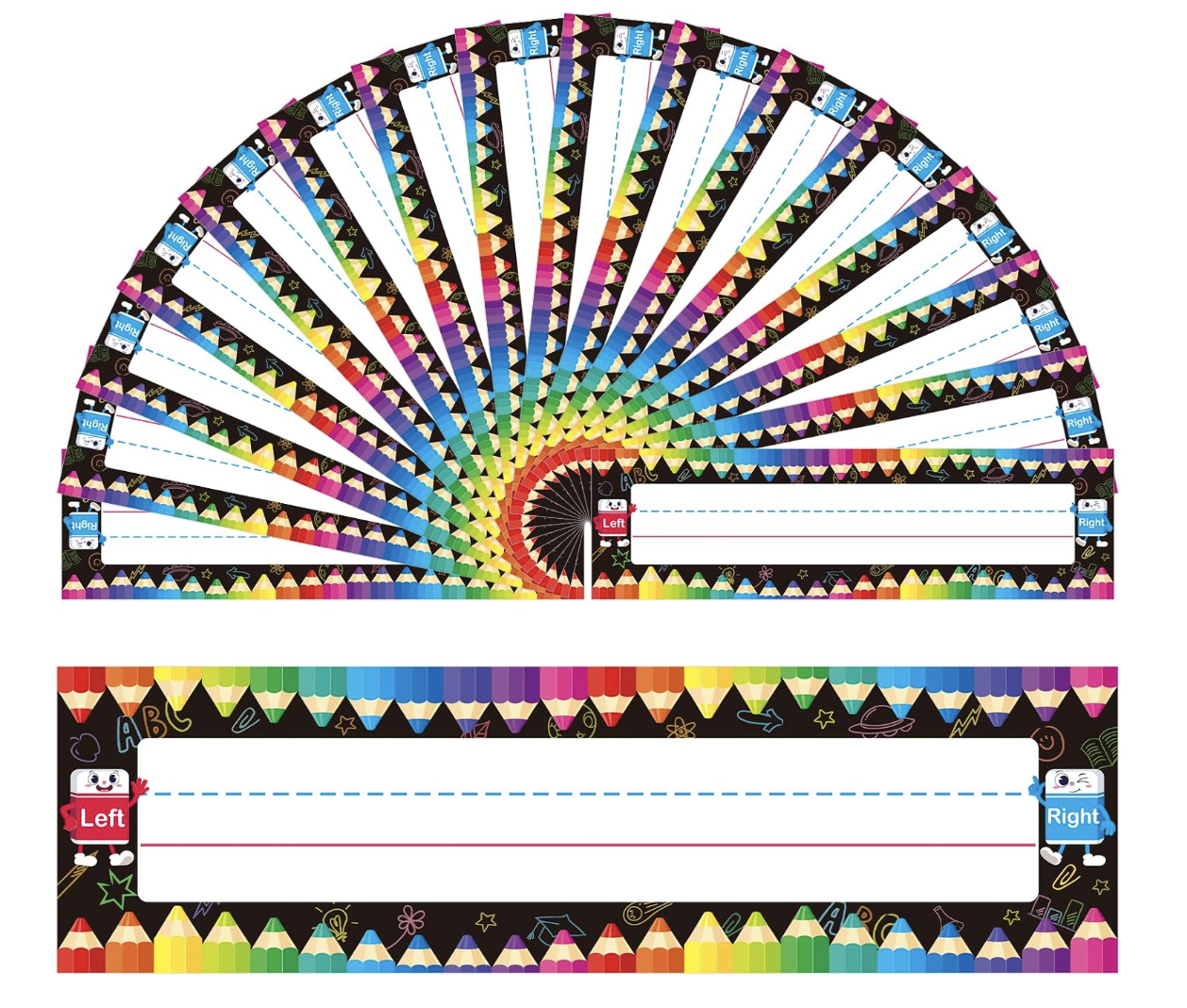 50-pack of Colorful Pencil Student Desk Nameplates! - Home of The ...