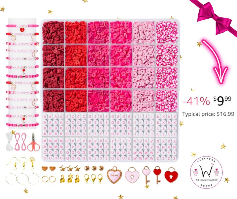 Valentine’s Day Clay Bead Bracelet Making Kit! - Home of The Humble Warrior
